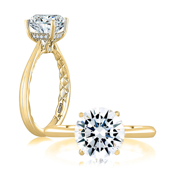 Diamond Semi Mount Ring | 14k Yellow (1.50ct Head) by A. Jaffe ...