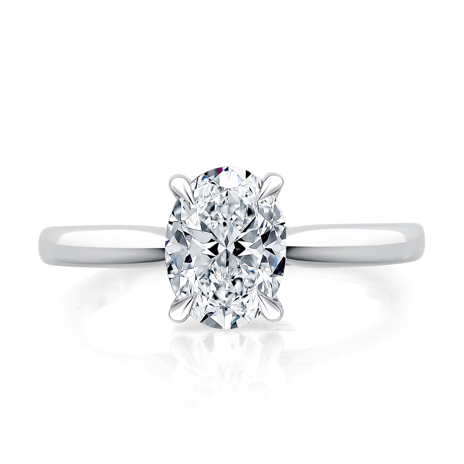 Diamond Semi Mount Ring | 14k White with Rose (1.50ct Head) by A. Jaffe ...