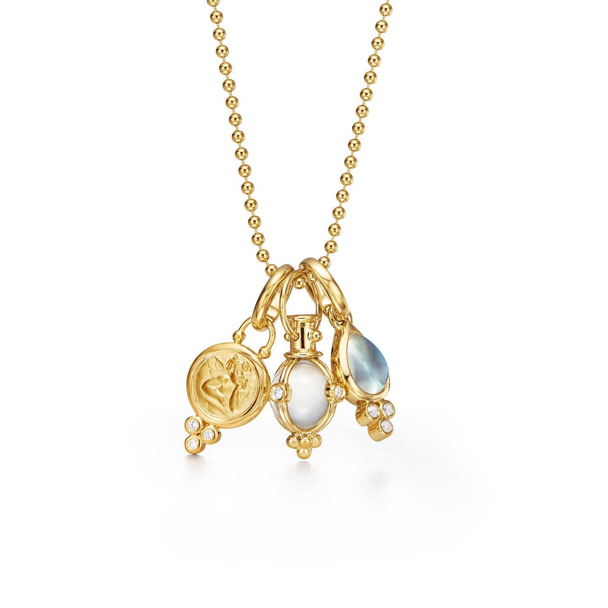 18K Signature Charm Necklace by Temple St. Clair | Diamond Cellar