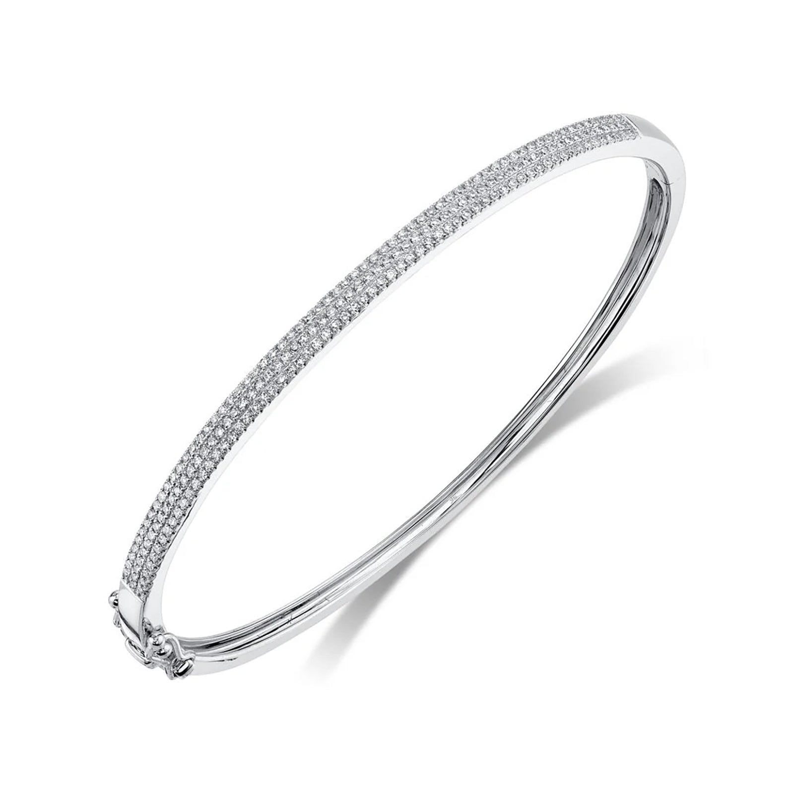 Diamond Hinged Bangle by Shy Creations | Diamond Cellar