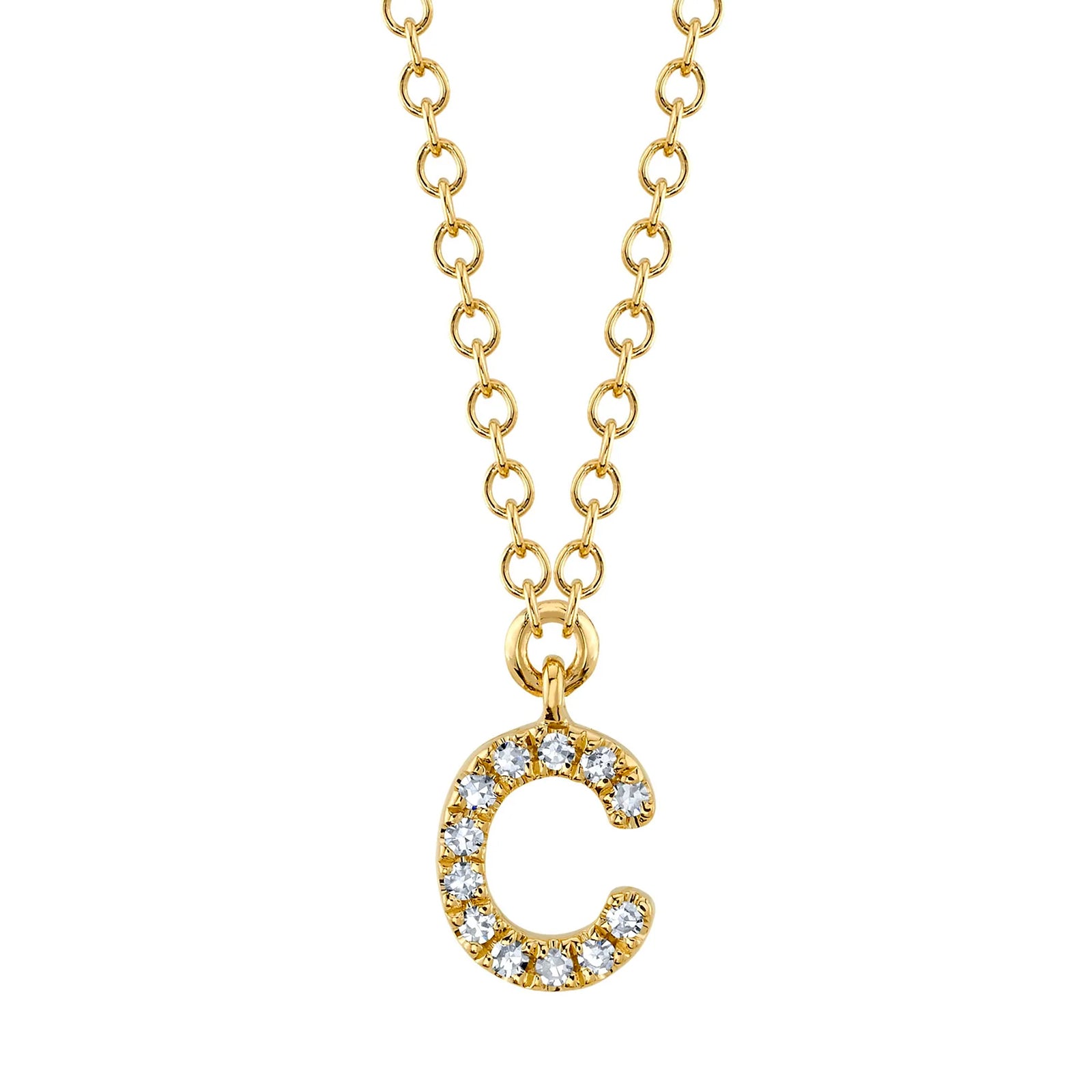 Diamond Initial Pendant - Letter C by Shy Creations | Diamond Cellar