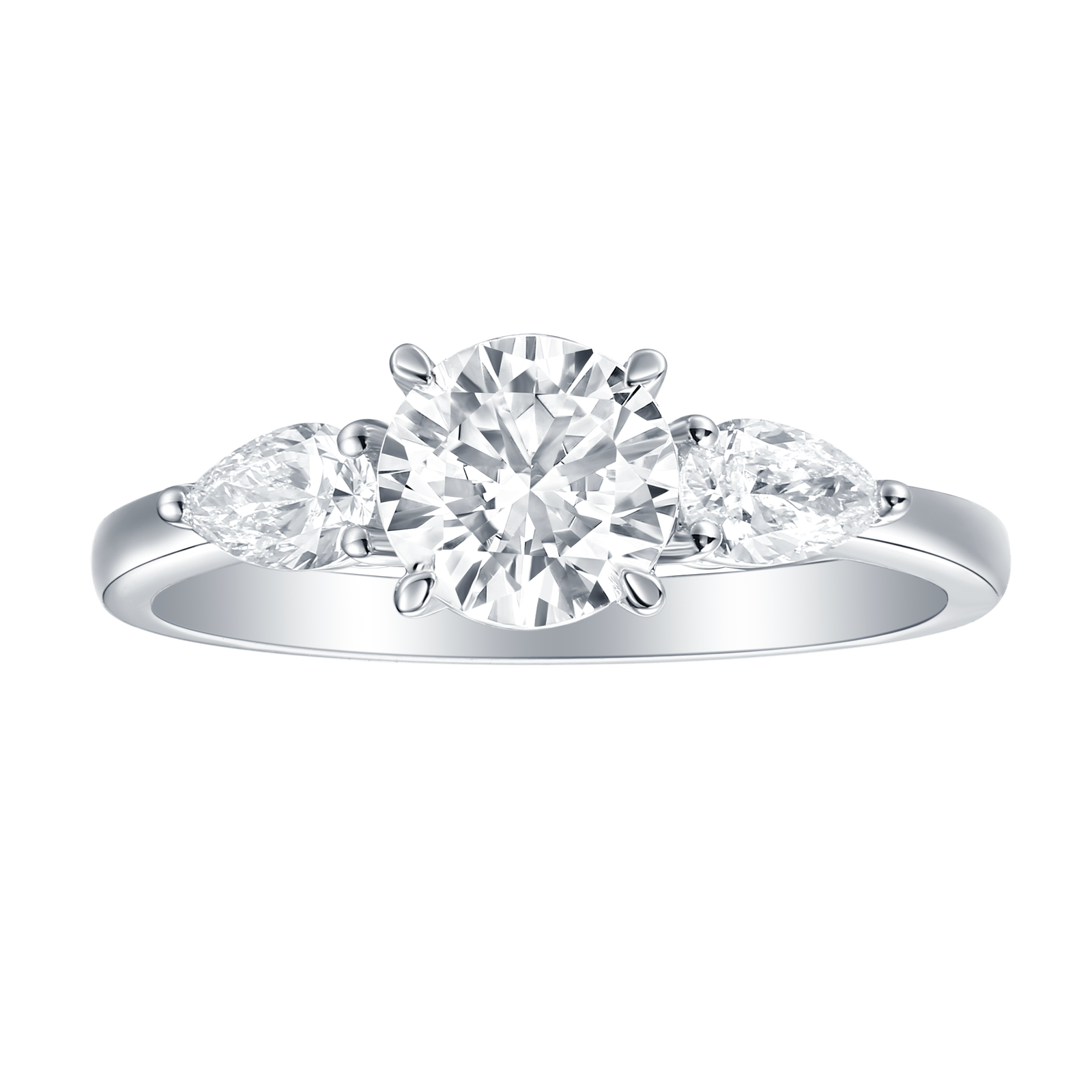 Lab Grown Three-Stone Diamond Ring by Céleste Created Diamonds ...