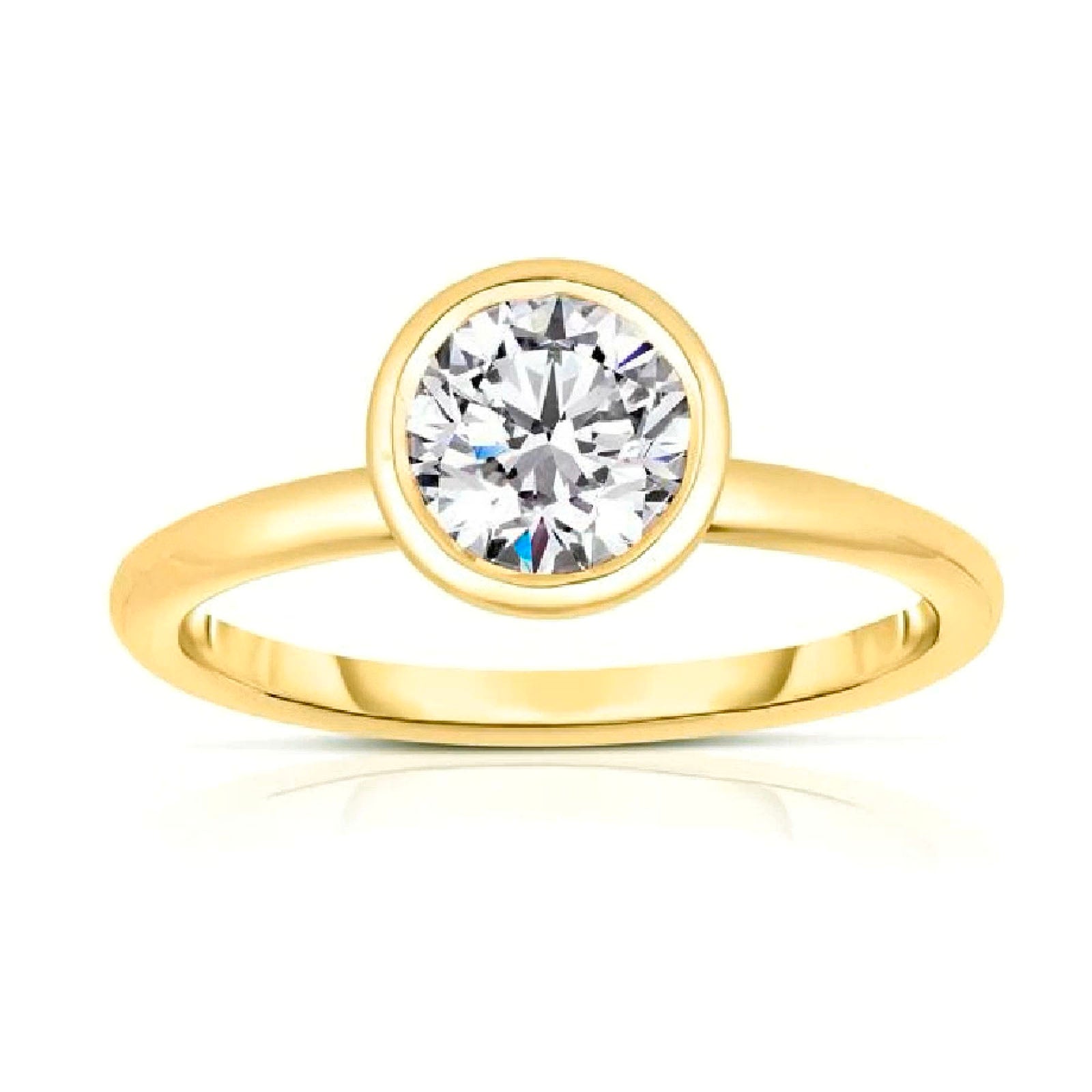 Lab Grown Diamond Bezel Ring (1.00ct) by Céleste Created Diamonds ...