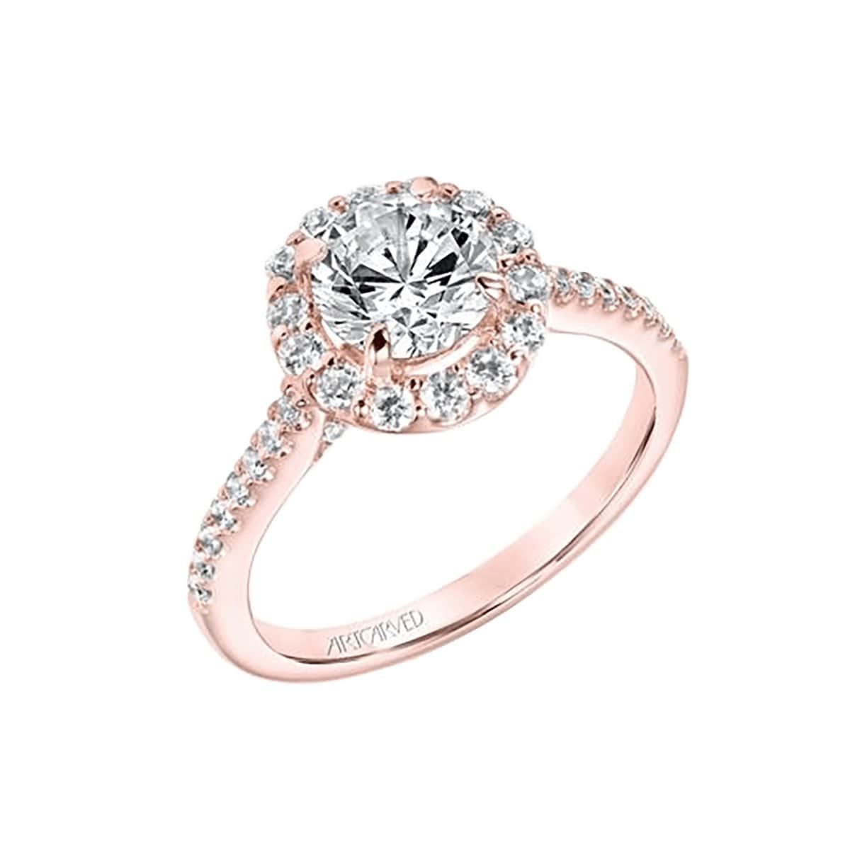 Diamond Halo Semi Mount Ring by Frederick Goldman | Diamond Cellar