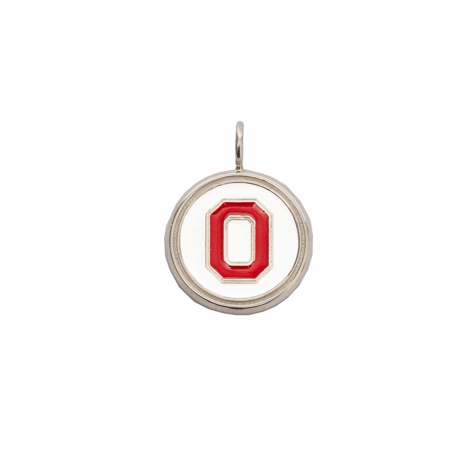 OSU Block "O" Charm with Red and White Enamel by Diamond Cellar ...