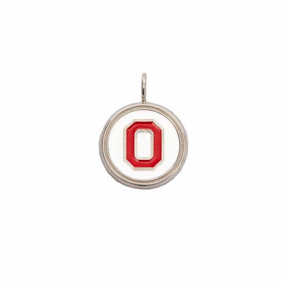 OSU Block "O" Charm with Red and White Enamel by Diamond Cellar ...