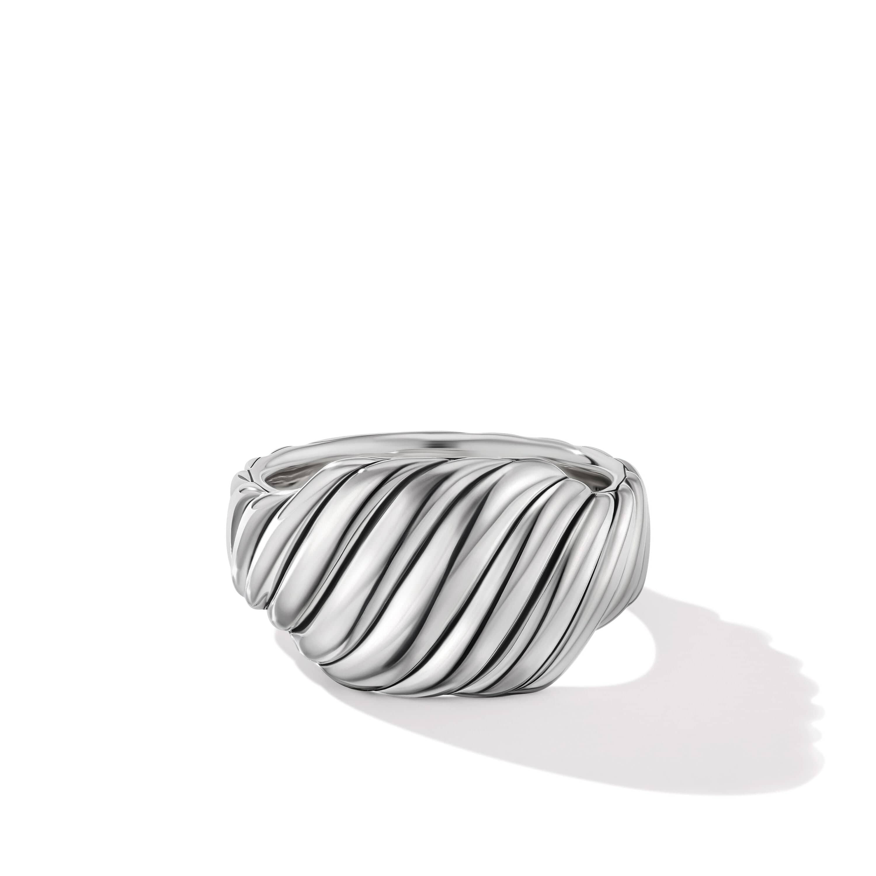 Sculpted Cable Contour Ring in Sterling Silver by David Yurman ...